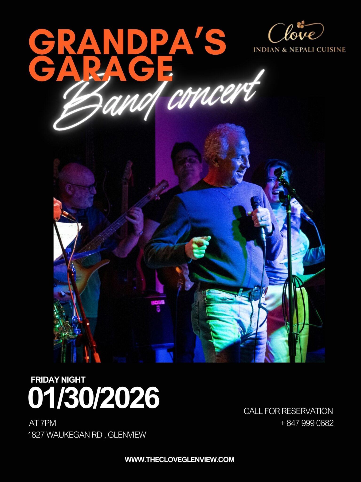 Live Music in Glenview: Grandpa’s Garage Band Concert at The Clove on ...